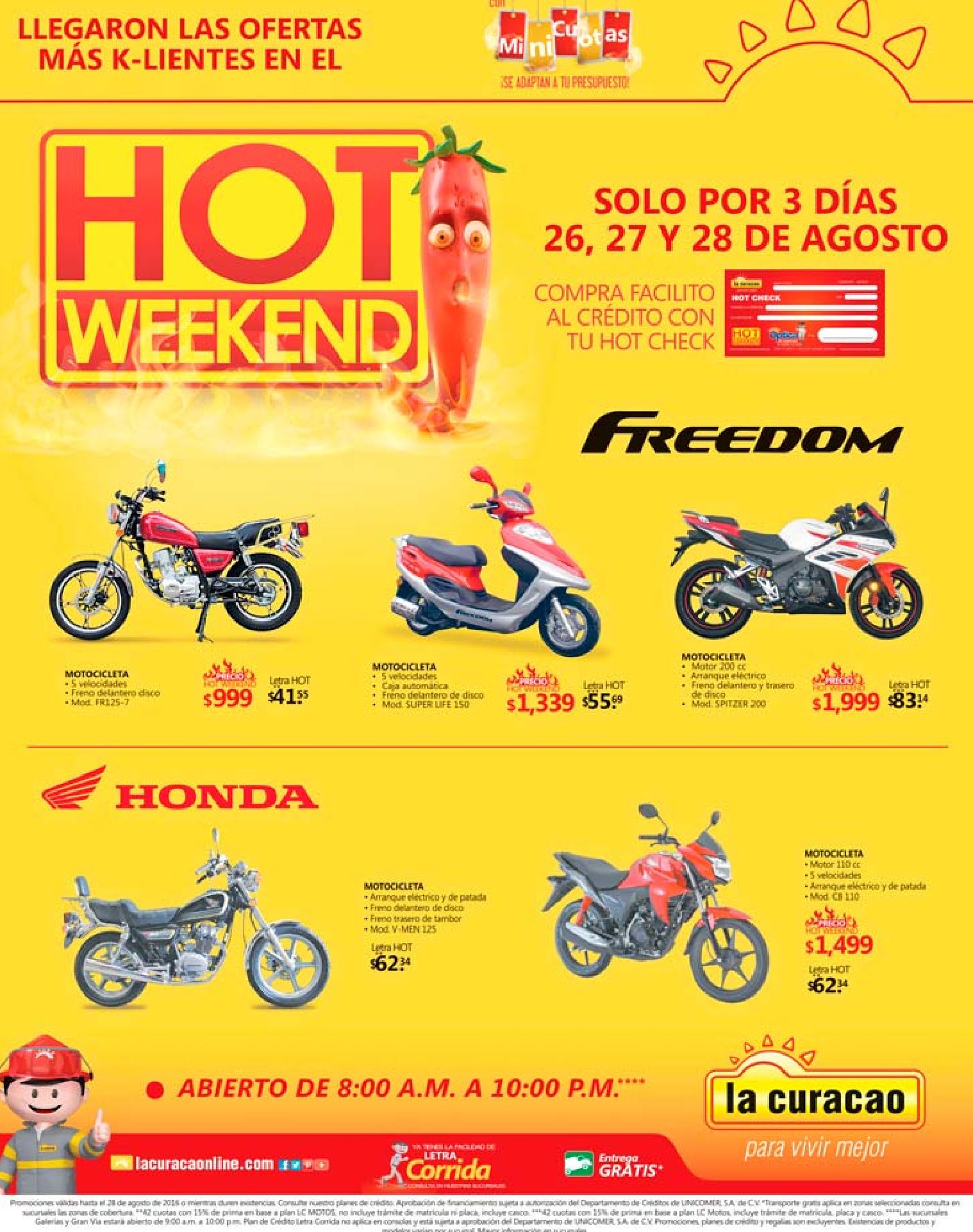 AHORA rebajas calientes en HOT WEEKEND de La Curacao - Ofertas Ahora