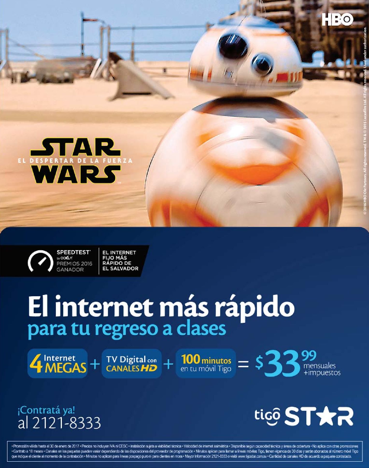 TIGO STAR promocion 4 megas de internet para regresar a clases ...