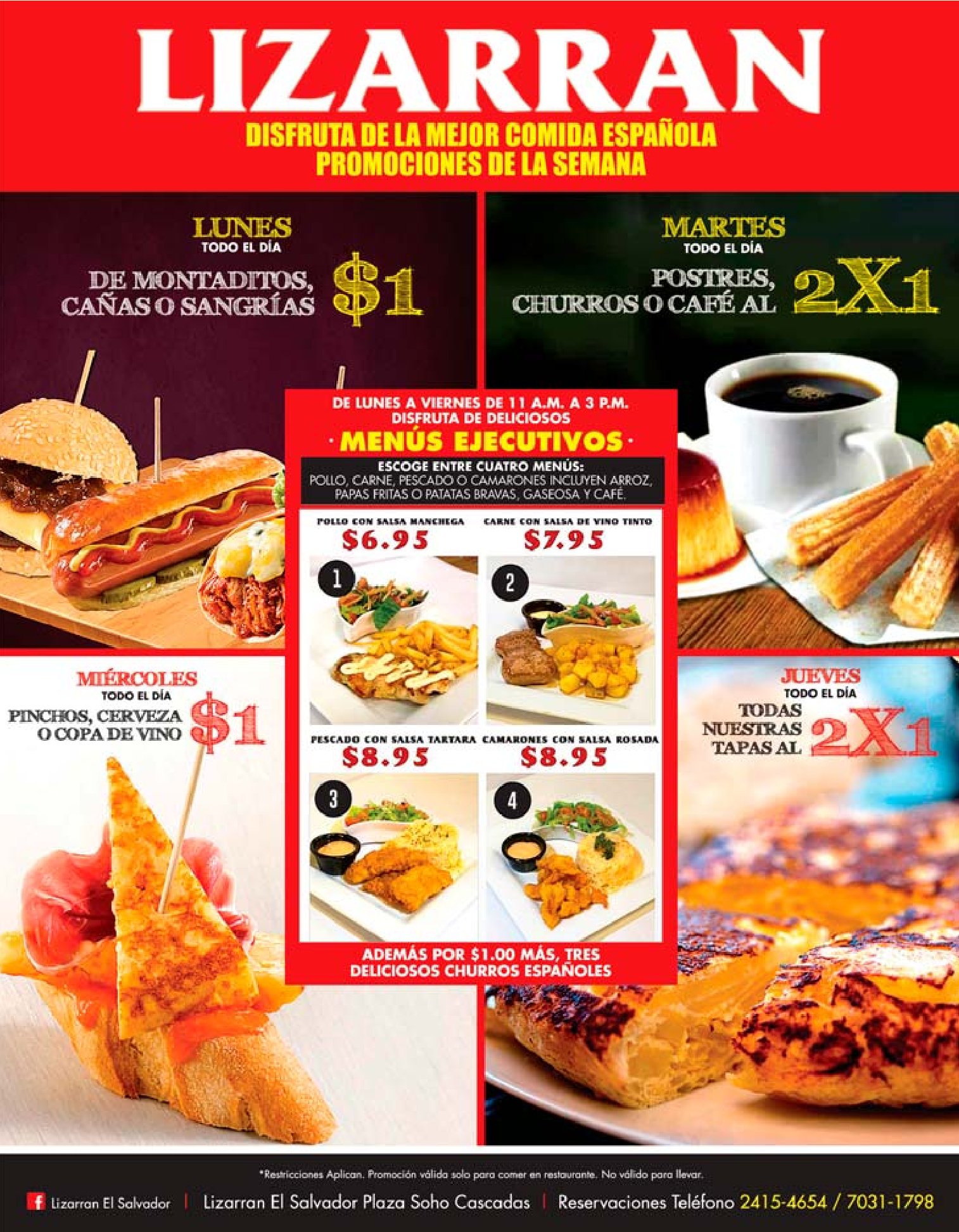 LIZARRAN El Salvador, restaurante de comida española - Ofertas Ahora