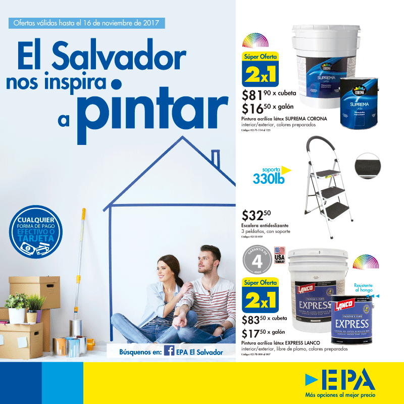 PINTANDO con Ferreteria EPA el salvador - Noviembre 2017 - Ofertas Ahora