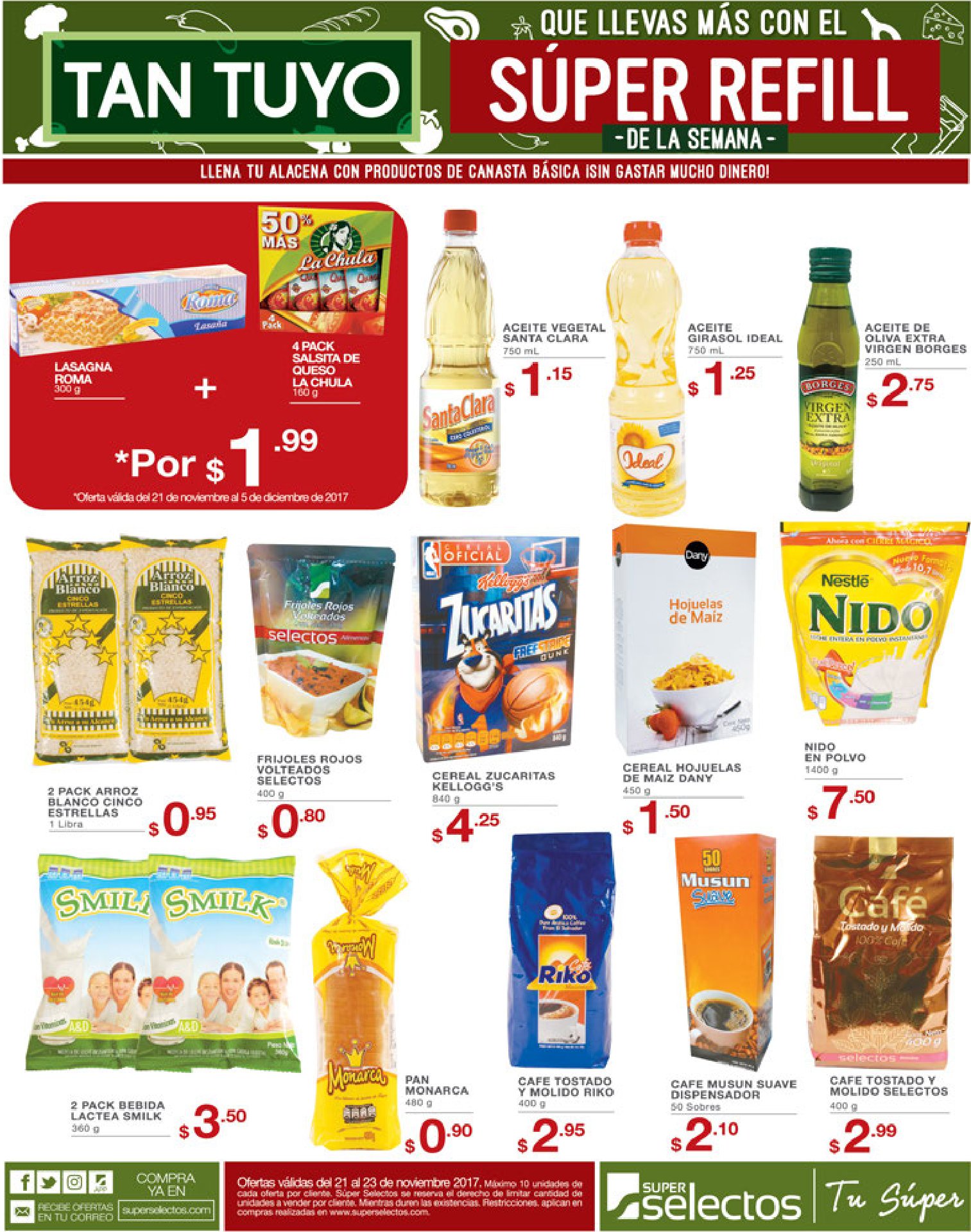 Súper Selectos frutas y verduras Fresquitas [21-nov-17] - Ofertas Ahora