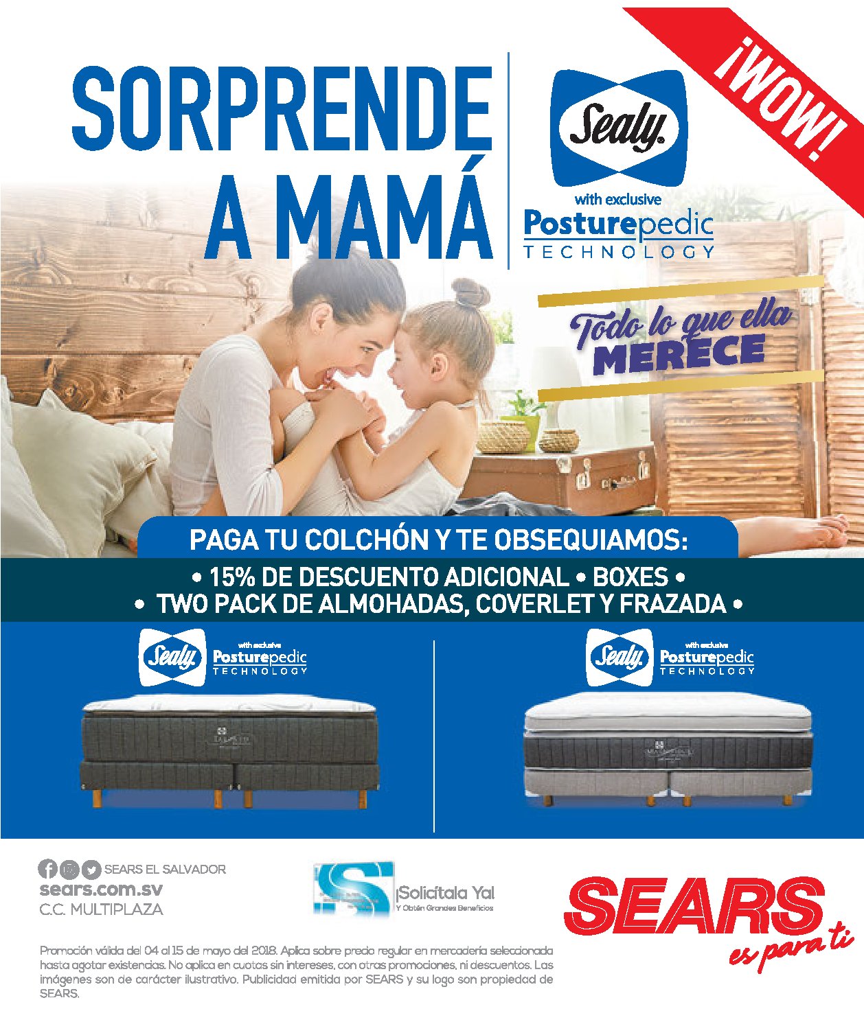 SEARS promociones de TODO lo que merece MAMA 2018 - Ofertas Ahora